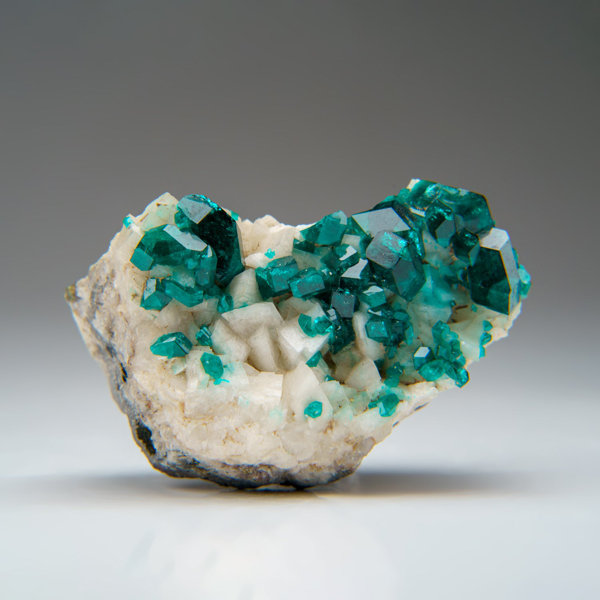 Astro Gallery of Gems Dioptase on Quartz from Tsumeb Mine, Otavi-Bergland District, Oshikoto ...